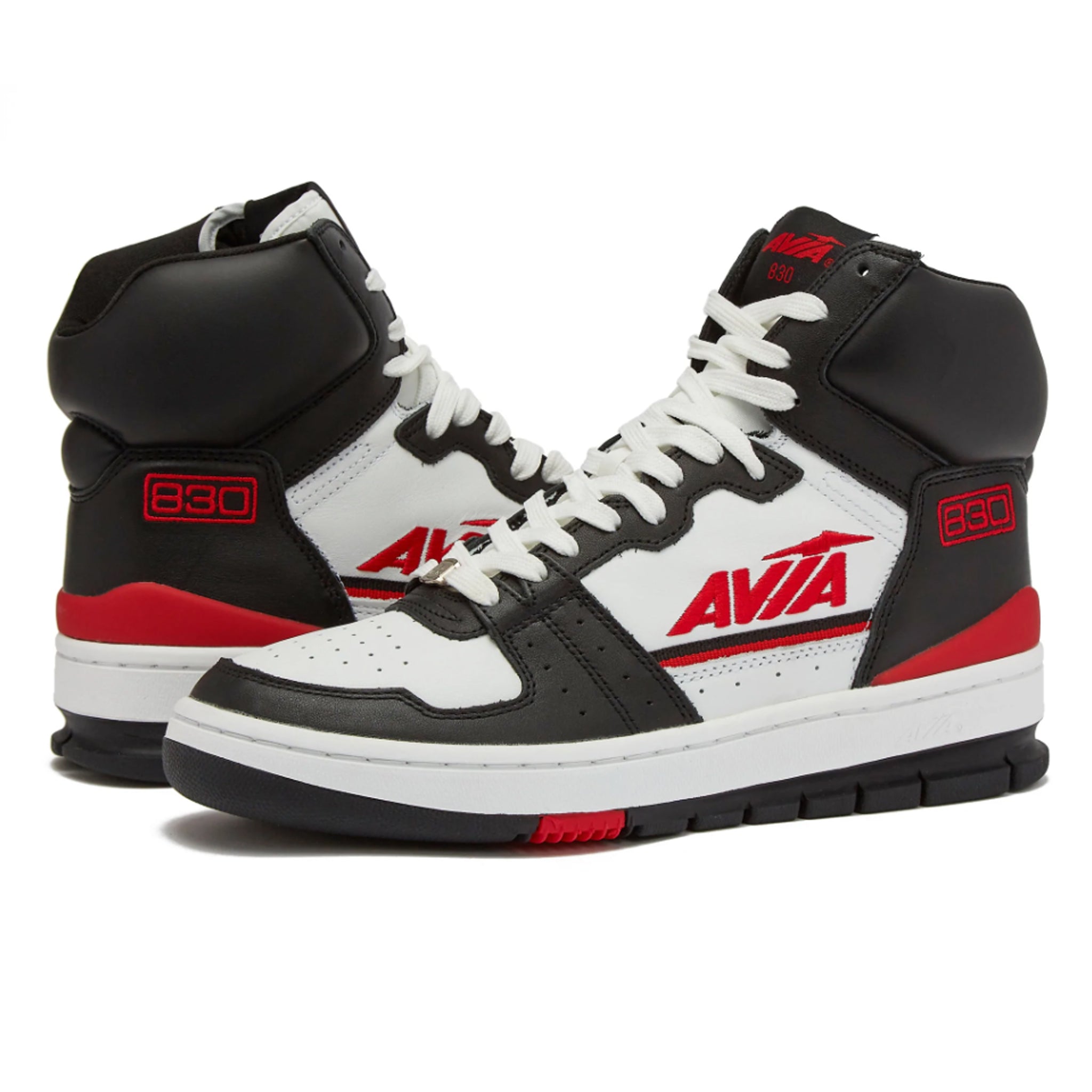 Avia Men's Avi Retro 830 Black Red White Classic Basketball Shoe ...